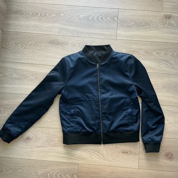 Theory | Jackets & Coats | Theory Navy Bomber Jacket | Poshmark